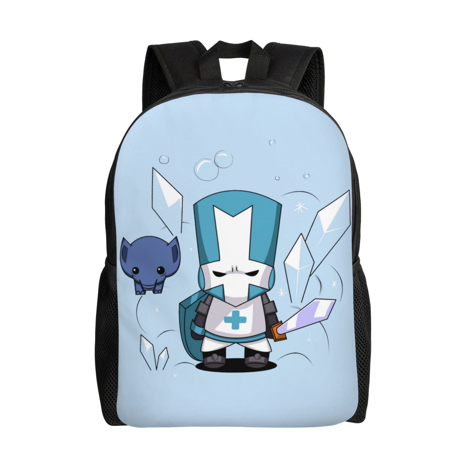 Blue Knight Castle Crashers Backpack Laptop School Bag Student Satchel ...