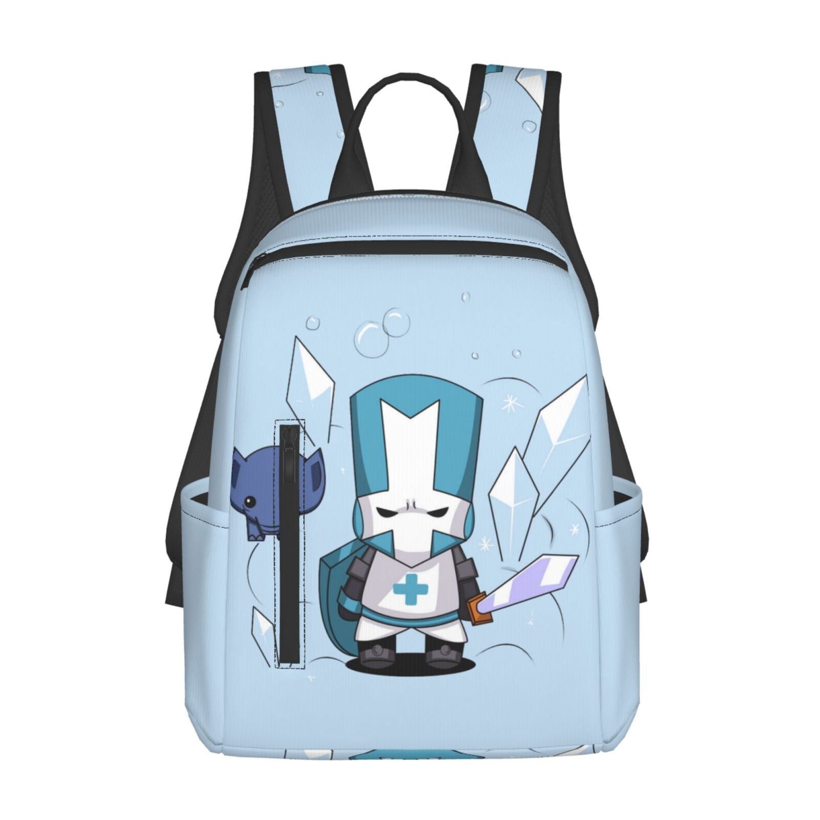 Blue Knight Castle Crashers Lightweight Backpack Student Bookbag School ...
