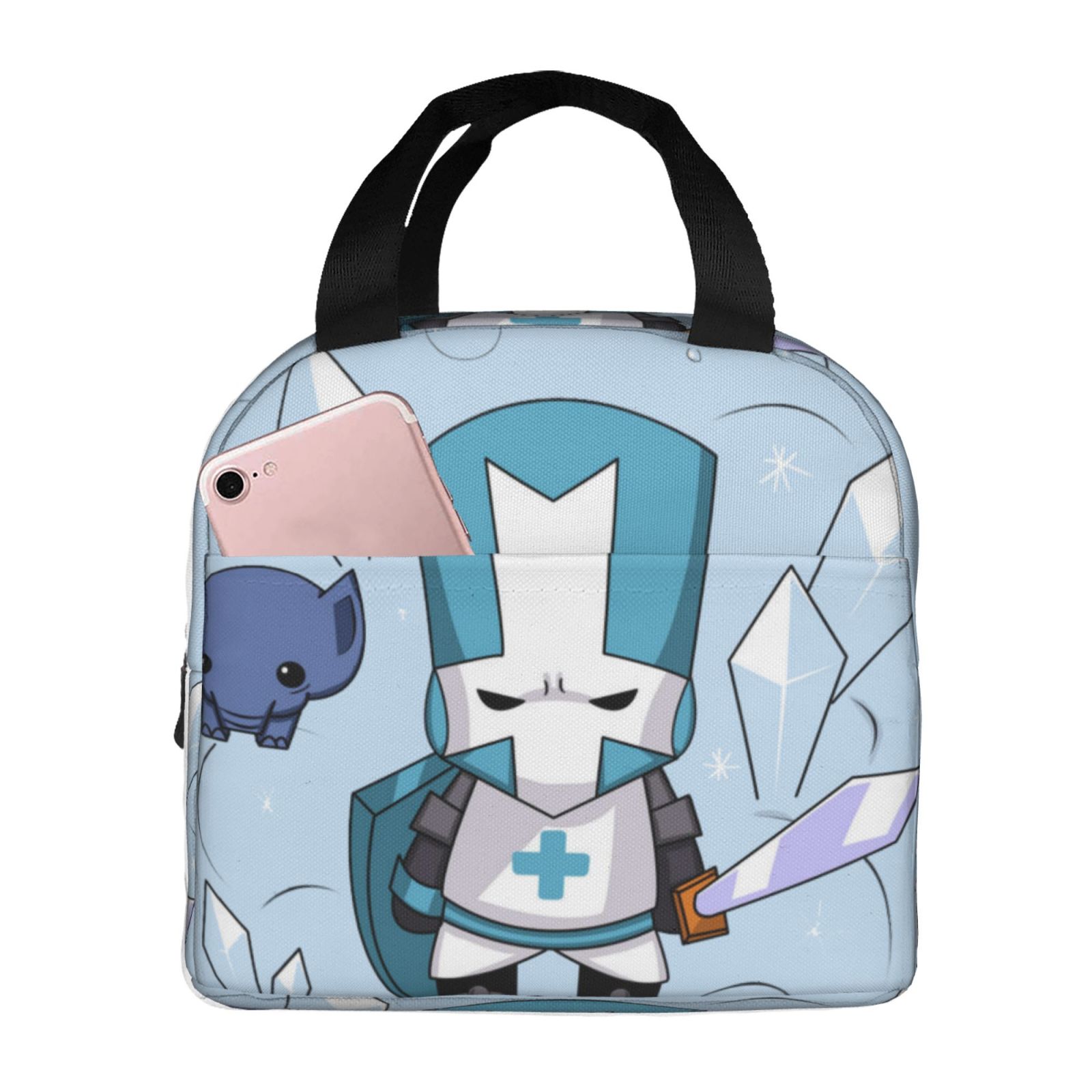 Blue Knight Castle Crashers Portable Lunch Bag Reusable Lunch Box ...
