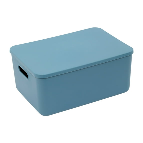 Blue L Large Blue Foldable Storage Box With Transparent Lid For Easy ...