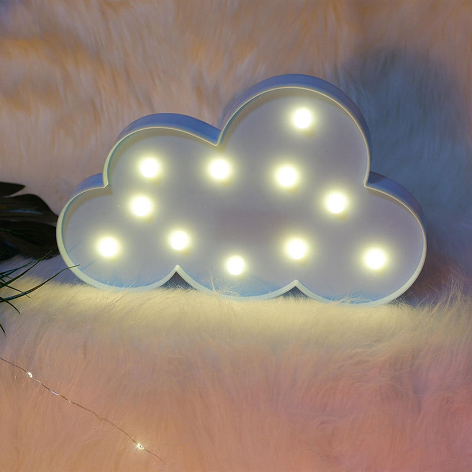 Blue LED Cloud Marquee Signs, Light Up Cloud Decorative Signs Hanging ...
