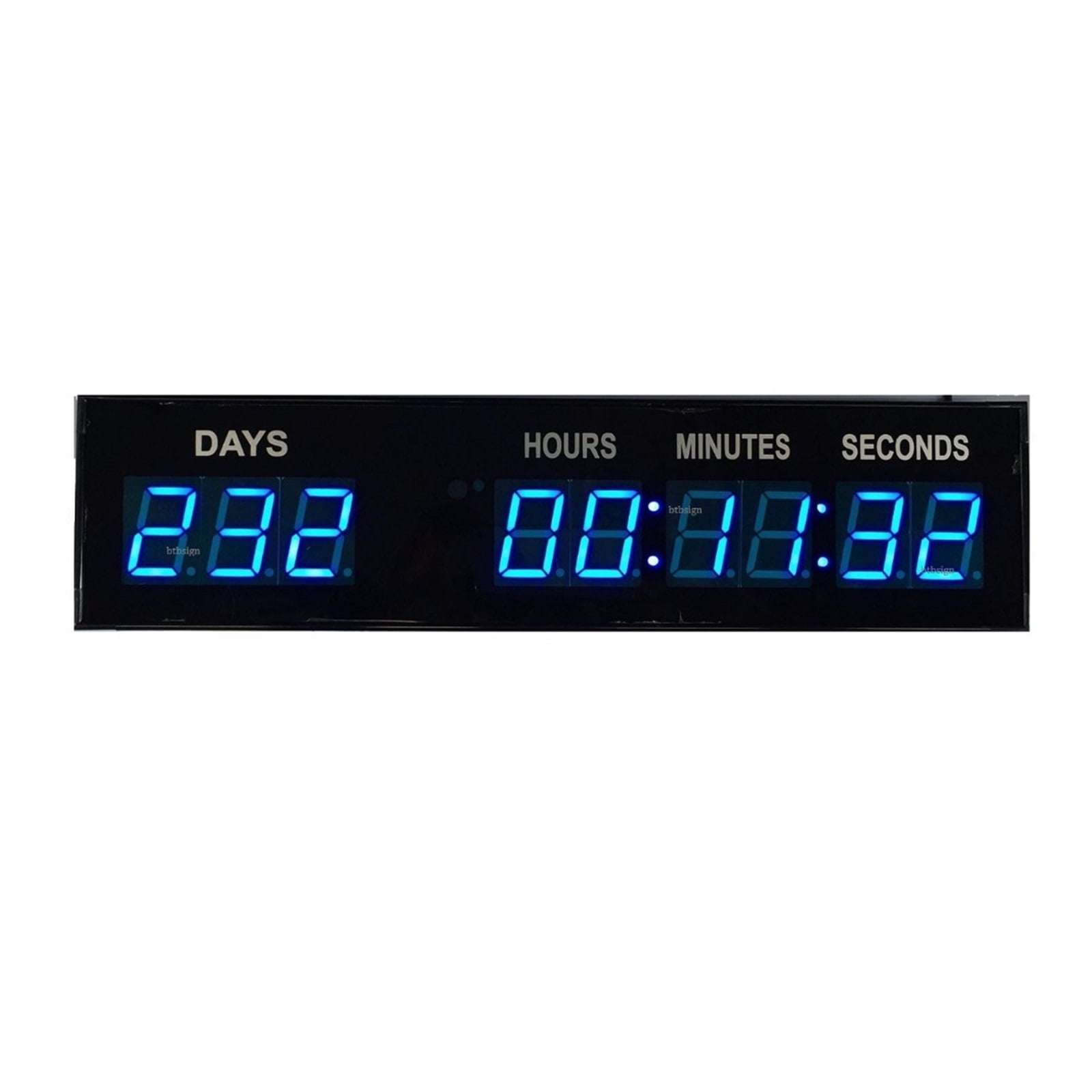 Blue LED Event Countdown Wall Clock Timer Countdown To Special Business ...