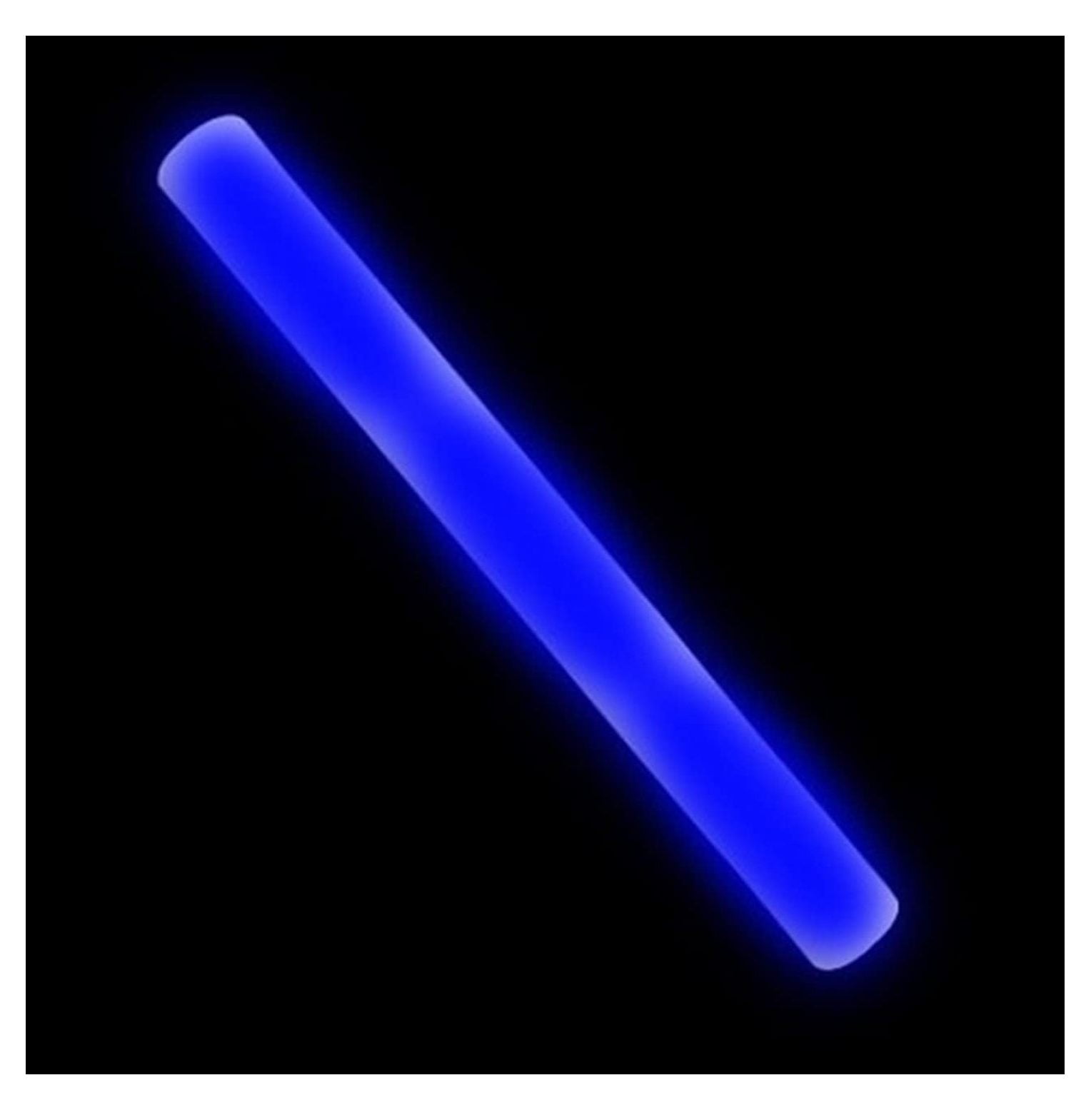 Blue LED Foam Stick 100 Pack, 3 Flashing Mode, Glow in The Dark Party ...