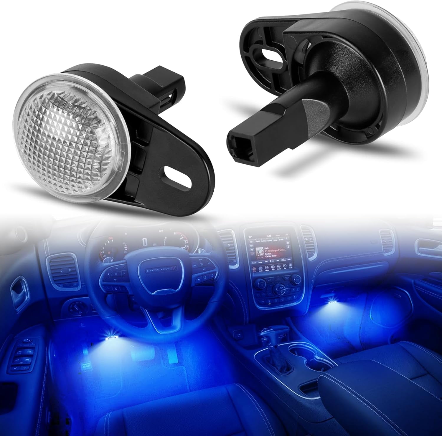 Blue LED Interior Courtesy Light Footwell Lights Under Dashboard ...