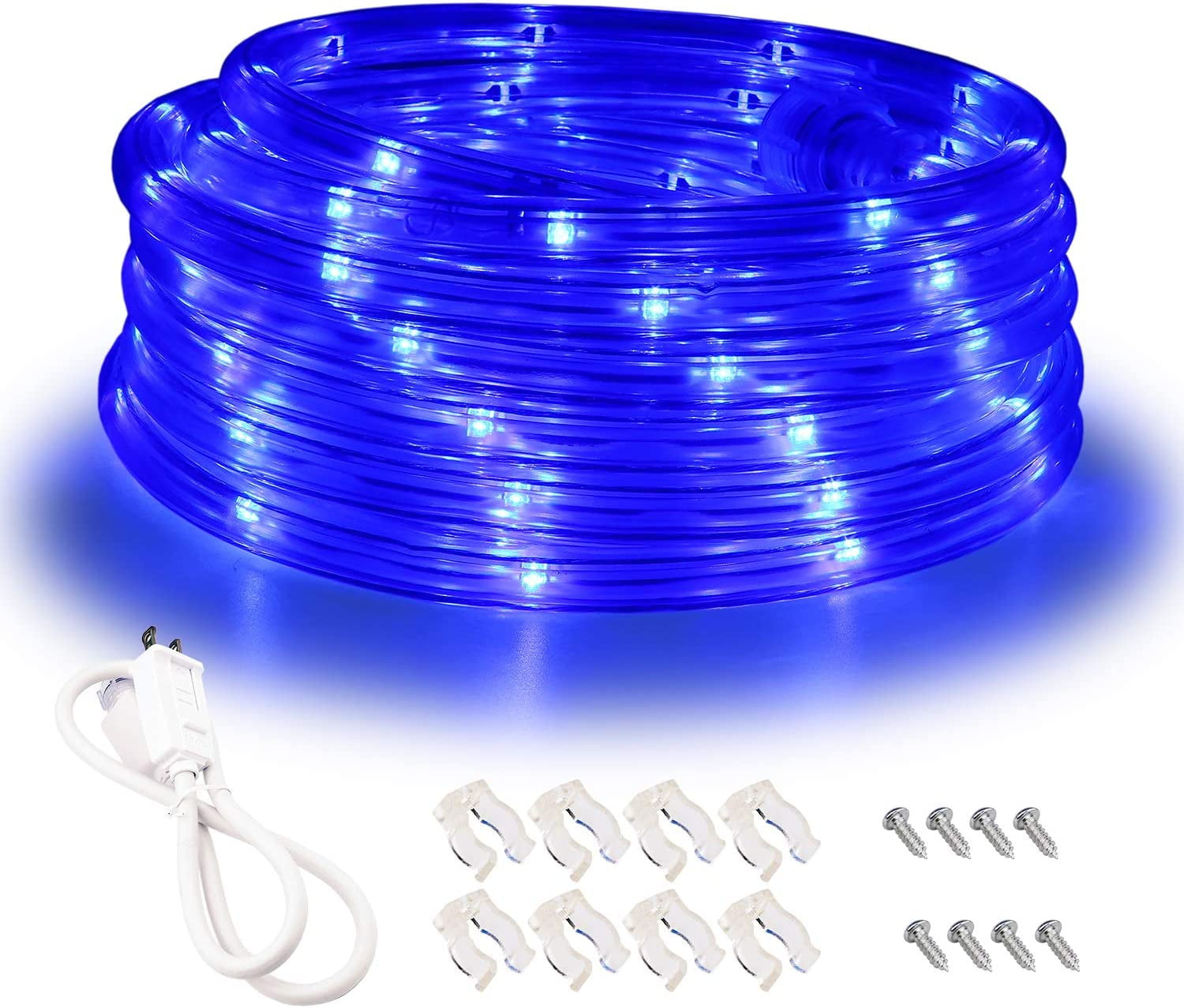 Blue LED Lights, 16ft Rope Lights, Connectable and Flexible Blue Strip ...