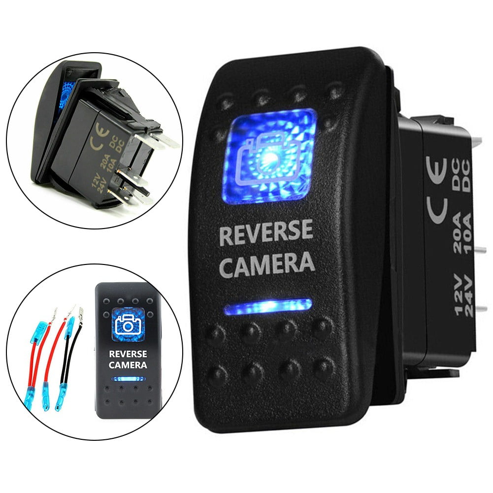 Blue Led Reverse Camera Toggle Rocker Switch On/Off For Car Boat Truck ...