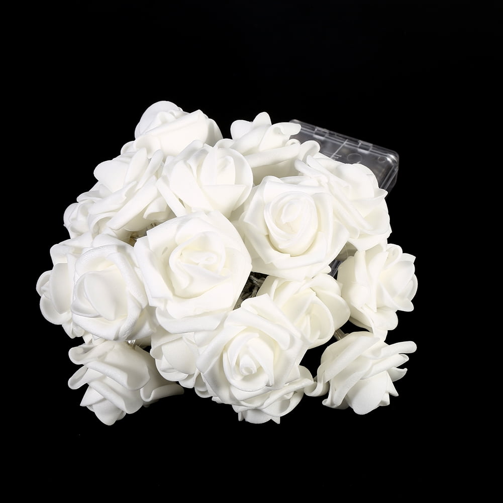 Blue LED Rose Flower String Lights - 2.5m - Perfect for Christmas ...