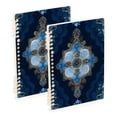 Blue Lace Symmetrical Pattern Notebook Detachable Coil Notebook Diary ...