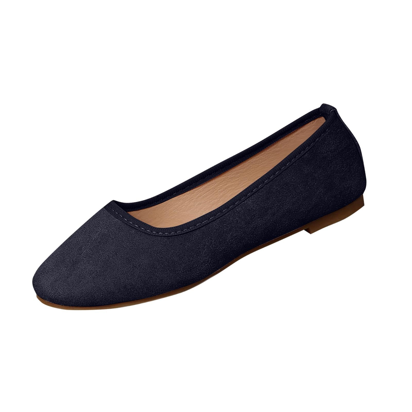 Blue Ladies Versatile Square-Toe Low-Cut Plus-Size Shoes Spring Summer ...