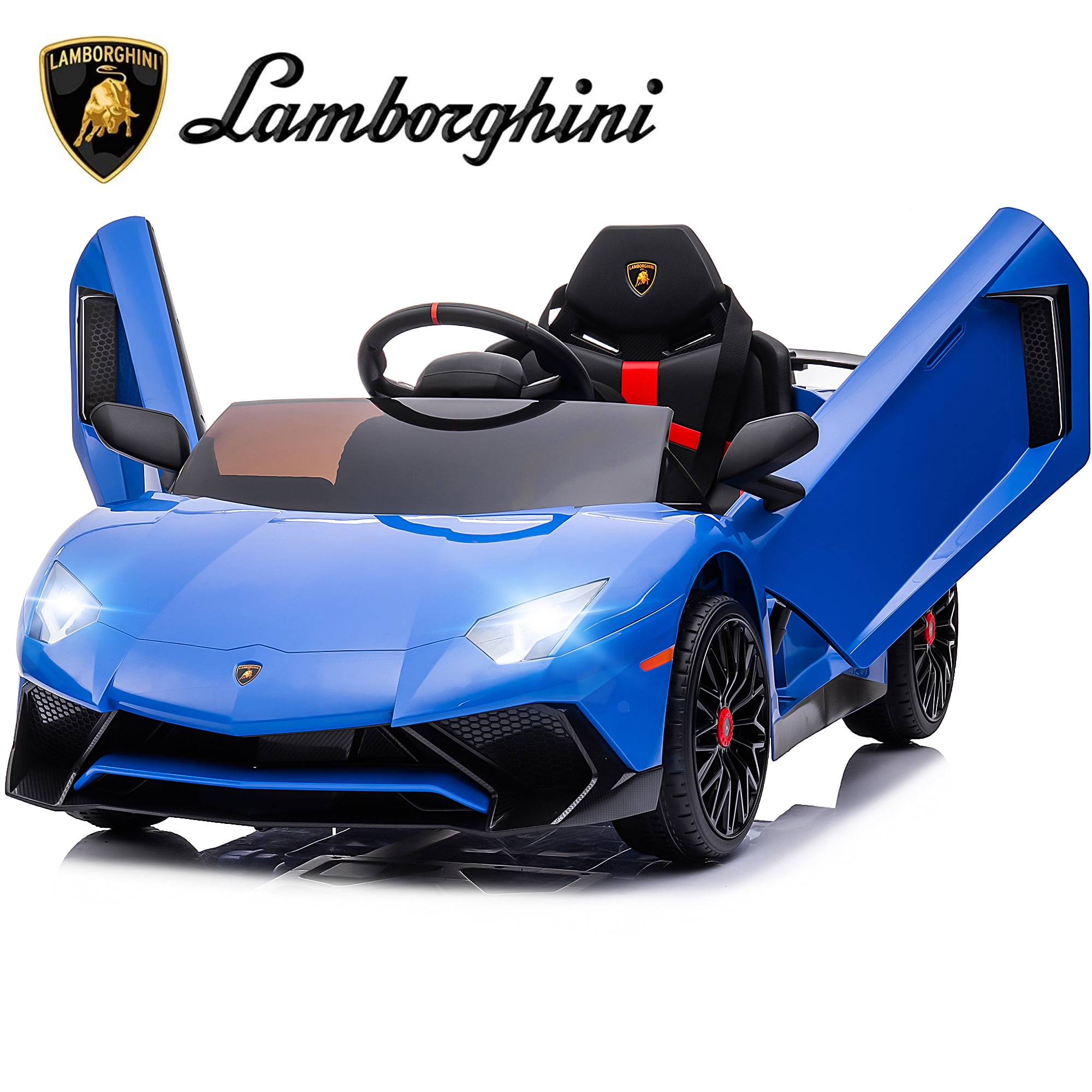 Blue Lamborghini Car for Kids Ride on, 12V Powered Ride on Toys ...