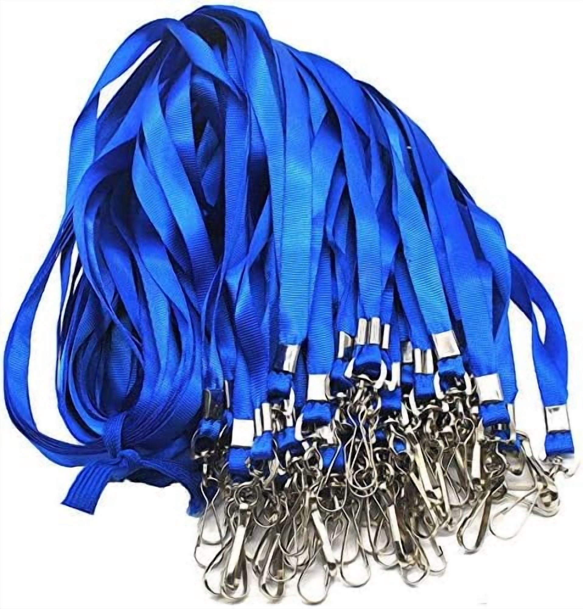 Blue Lanyard Bulk Lanyards for Id Badges Flat Lanyard with Badge Clip ...