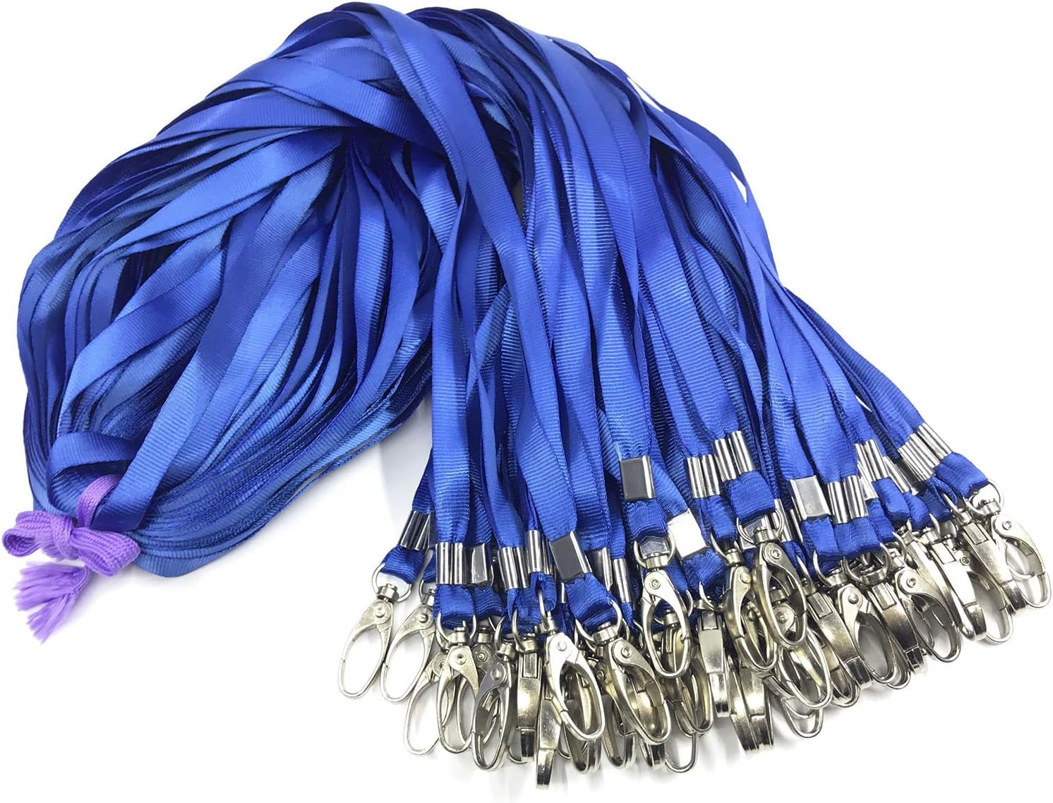 Antspirit Blue Lanyards Bulk 50 Pack 17.7-Inch Woven Badge Lanyards ...