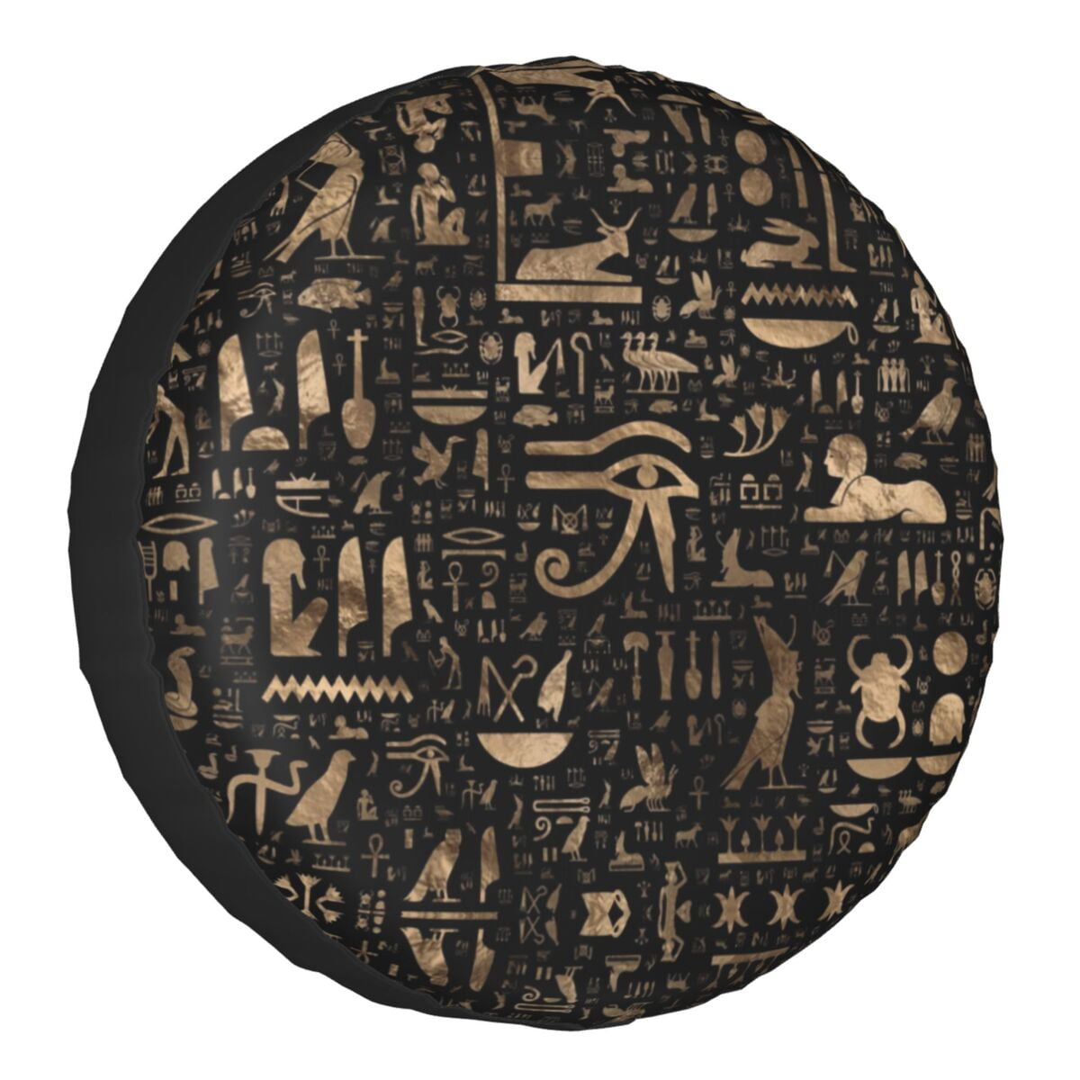 Blue Lapis And Gold Hieroglyphics Spare Tire Cover Case Ancient Egypt ...