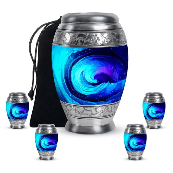 Blue Large Decorative Urn For Mother - Keepsake Urns For Human Ashes ...