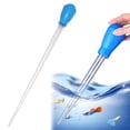 Blue Large Fish Tank Cleaning Dropper, 45cm Aquarium Pipette, Manual ...