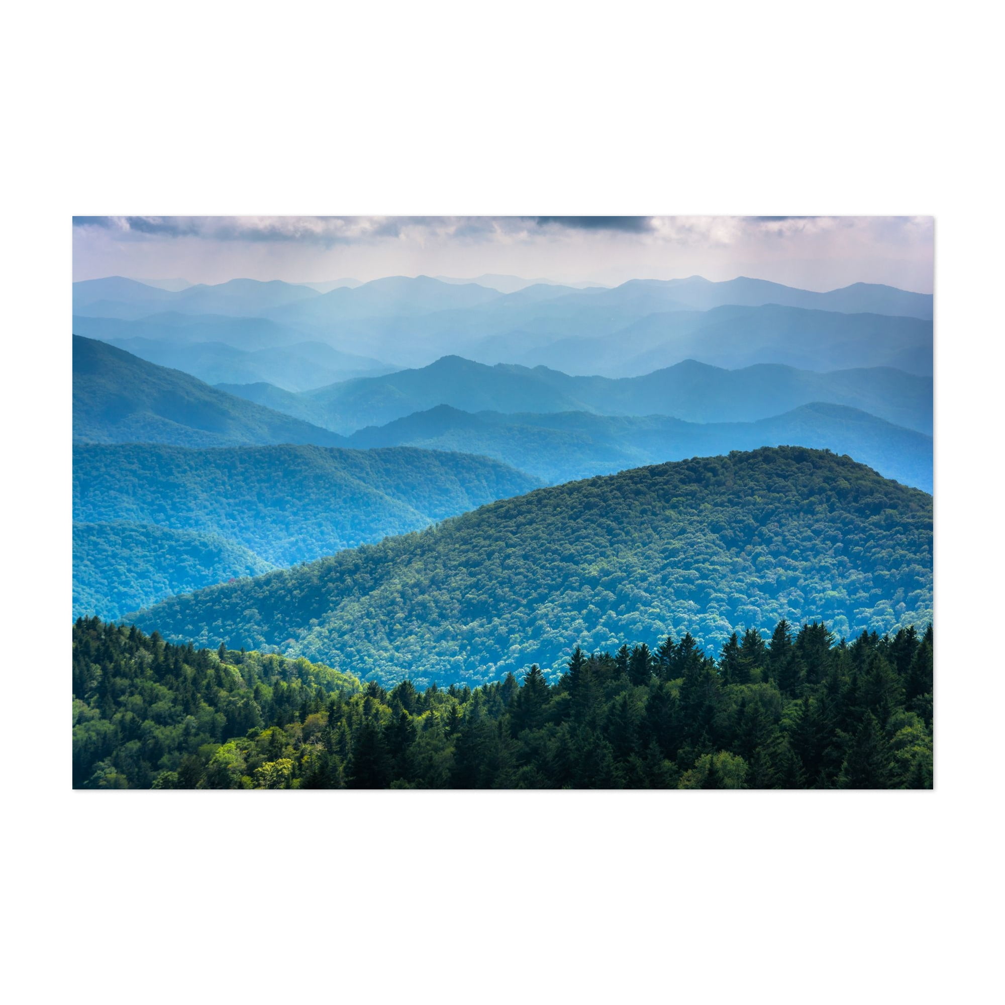 Blue Layers - North Carolina Photography Unframed Wall Art Print 16 x ...