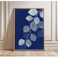 Blue Leaf Botanical Skeleton Leaf Wall Art Modern Nature Decor Unframed ...