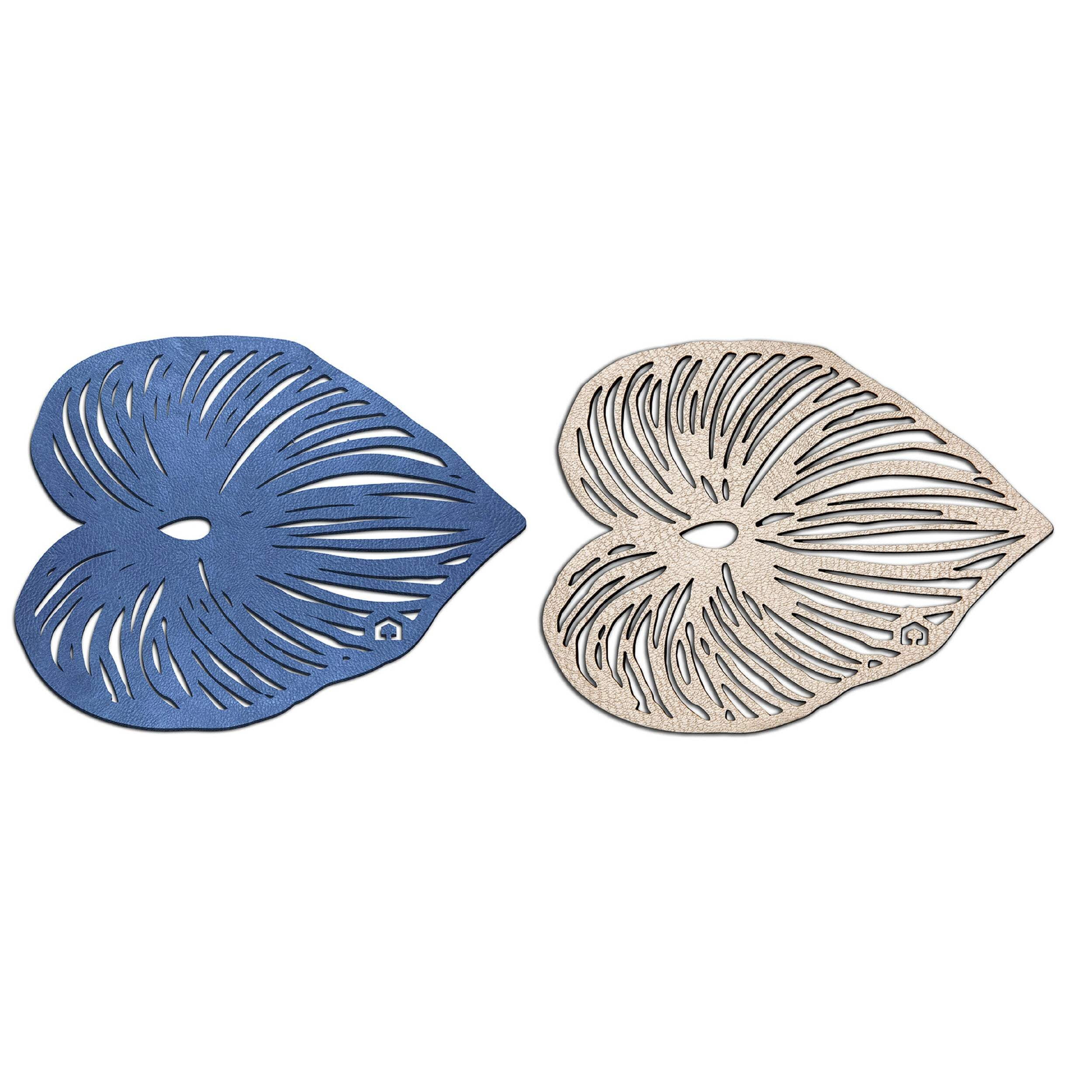 Blue Leaf Double-Sided Coasters Set of 4 - Walmart.com