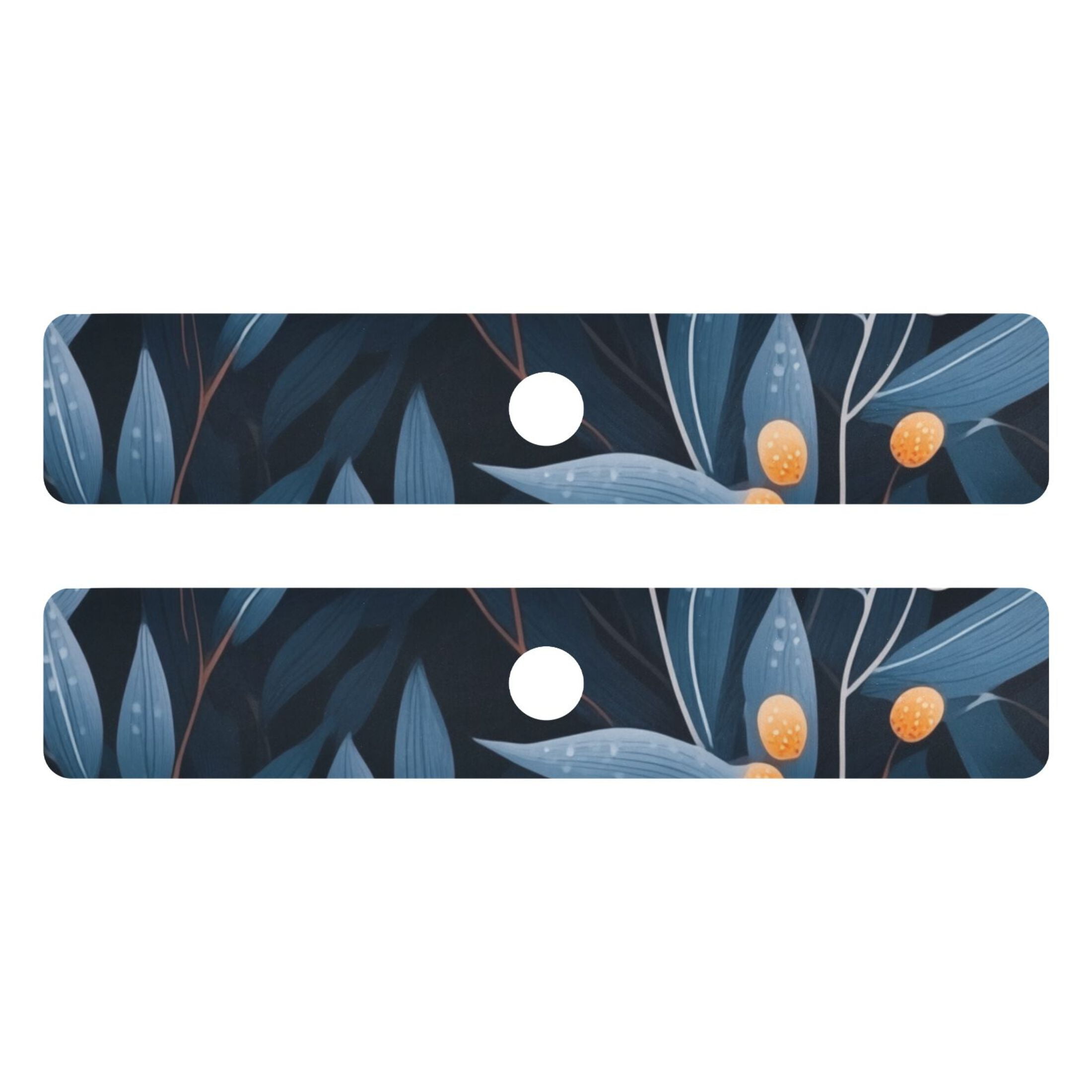 Blue Leaf Flower and Berry Kitchen Sink Splash Guard, Silicone Sink ...