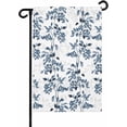Blue Leaf Fruit Garden Flag Vintage Botanical Burlap Seasonal Holiday ...