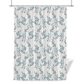 Blue Leaf Shower Curtains for Bathroom, Vintage Farmhouse Botanical ...