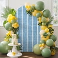Blue Leaf Stripe Arch Backdrop Cover, 7.2FT, Country Vintage Rustic ...