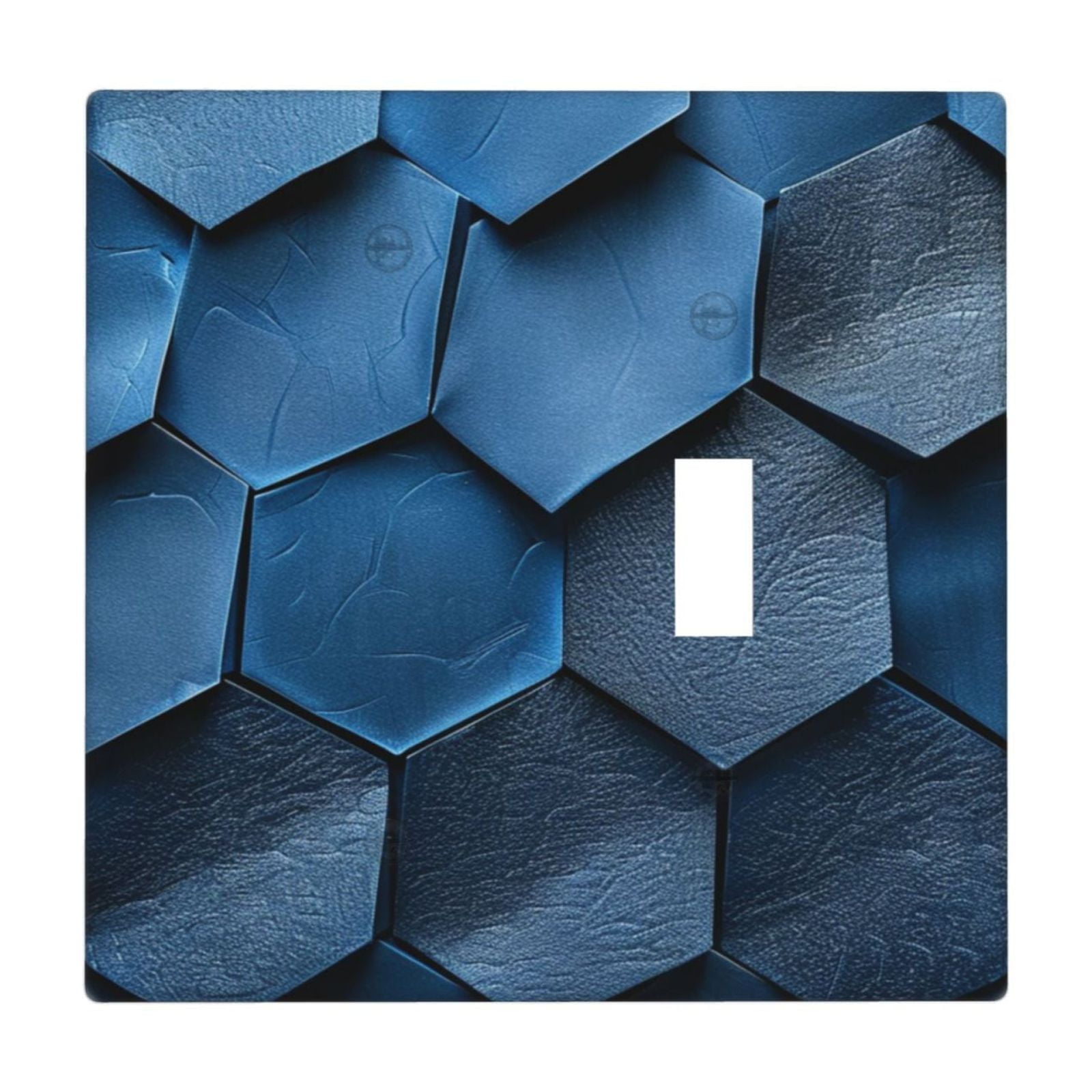 Blue Leather Hive Pattern Light Switch Cover Decorative Switch Plates ...