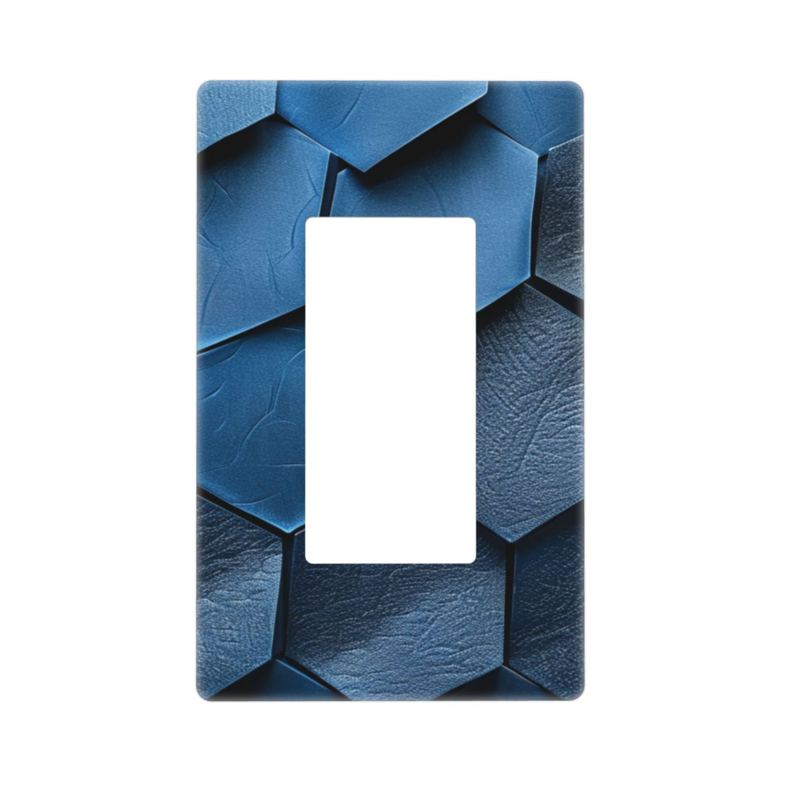 Blue Leather Hive Pattern Light Switch Cover Decorative Switch Plates ...