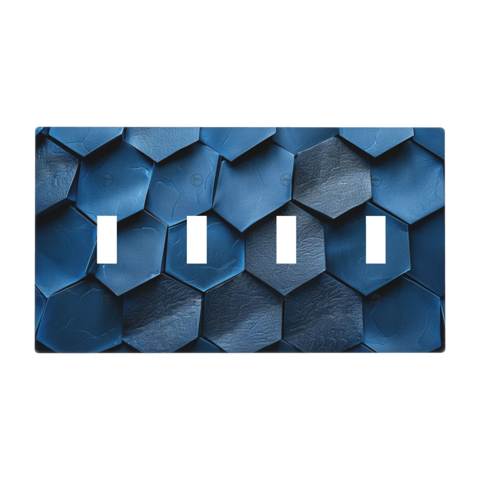 Blue Leather Hive Pattern Light Switch Cover Decorative Switch Plates ...