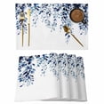 Blue Leaves Cotton Linen Placemats Set of 2, Vintage Watercolor Blue ...
