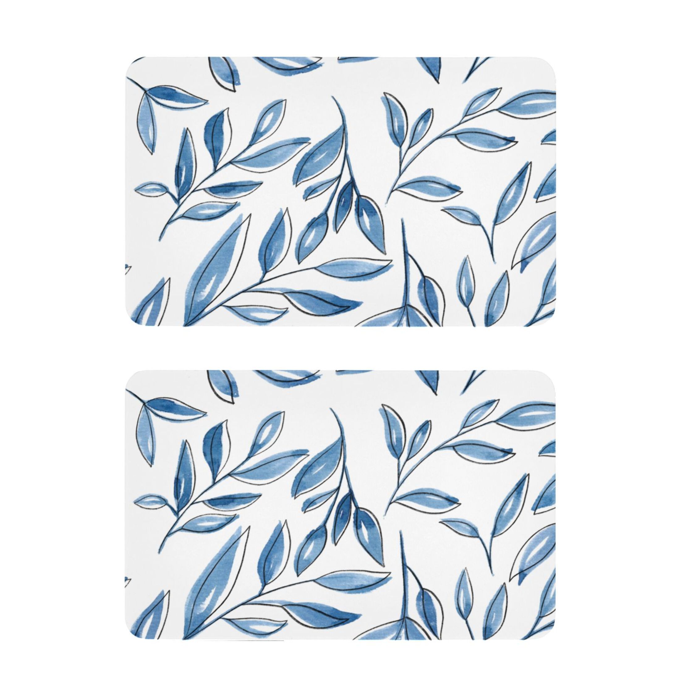 Blue Leaves Fridge Magnetic Sticker Refrigerator Magnets Kitchen ...