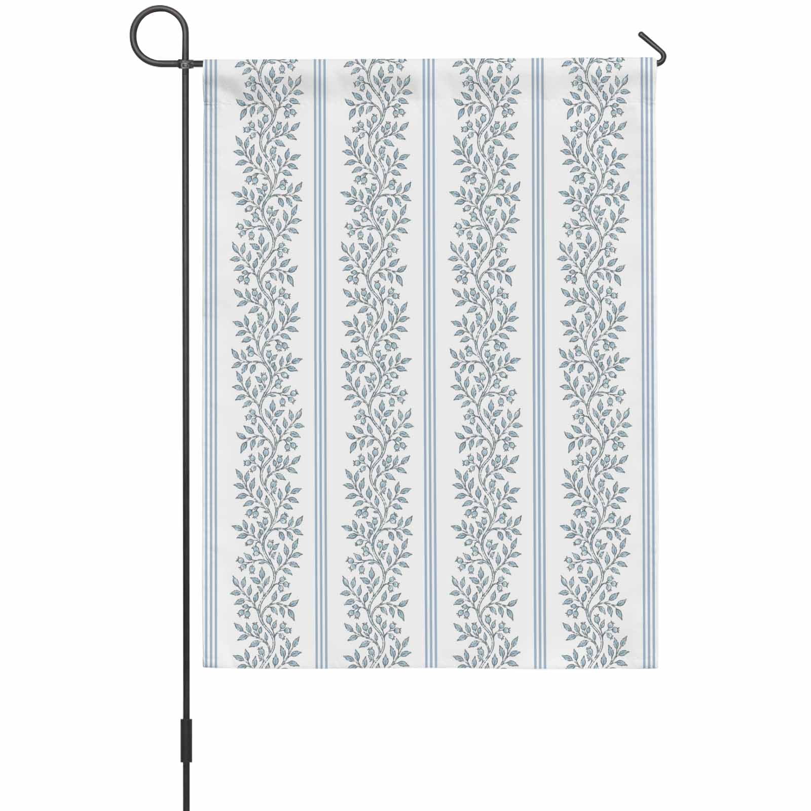 Blue Leaves Garden Flags For Outdoor, Country Rustic Pastoral Leaf ...