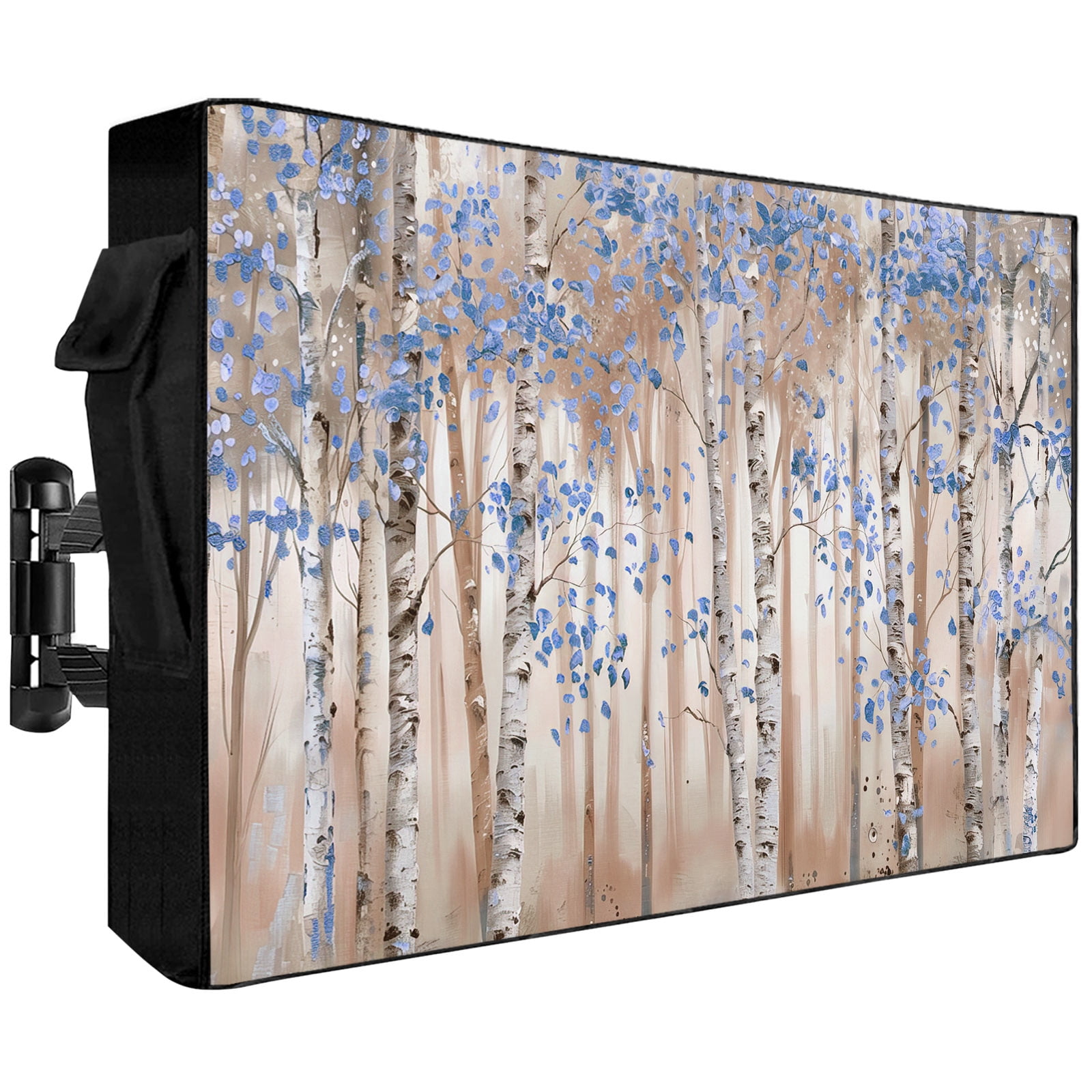 Blue Leaves Outdoor TV Cover 30 to 32 inch Forest Painting Art Style ...