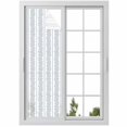 Blue Leaves Window Privacy Film, Country Rustic Pastoral Leaf Vertical ...