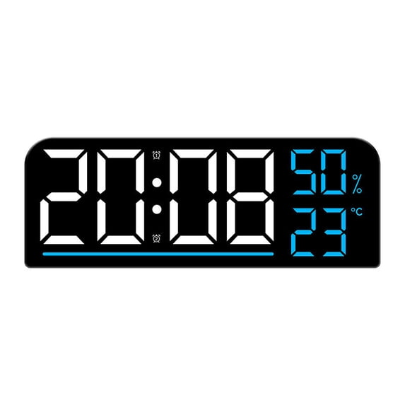 Blue Led Digital Desk Clock Multi Functional Alarm Clock With ...