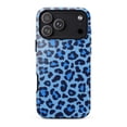 Blue Leopard Animal Print Case for iPhone 11 12 13 14 15 16 17 Pro Max ...