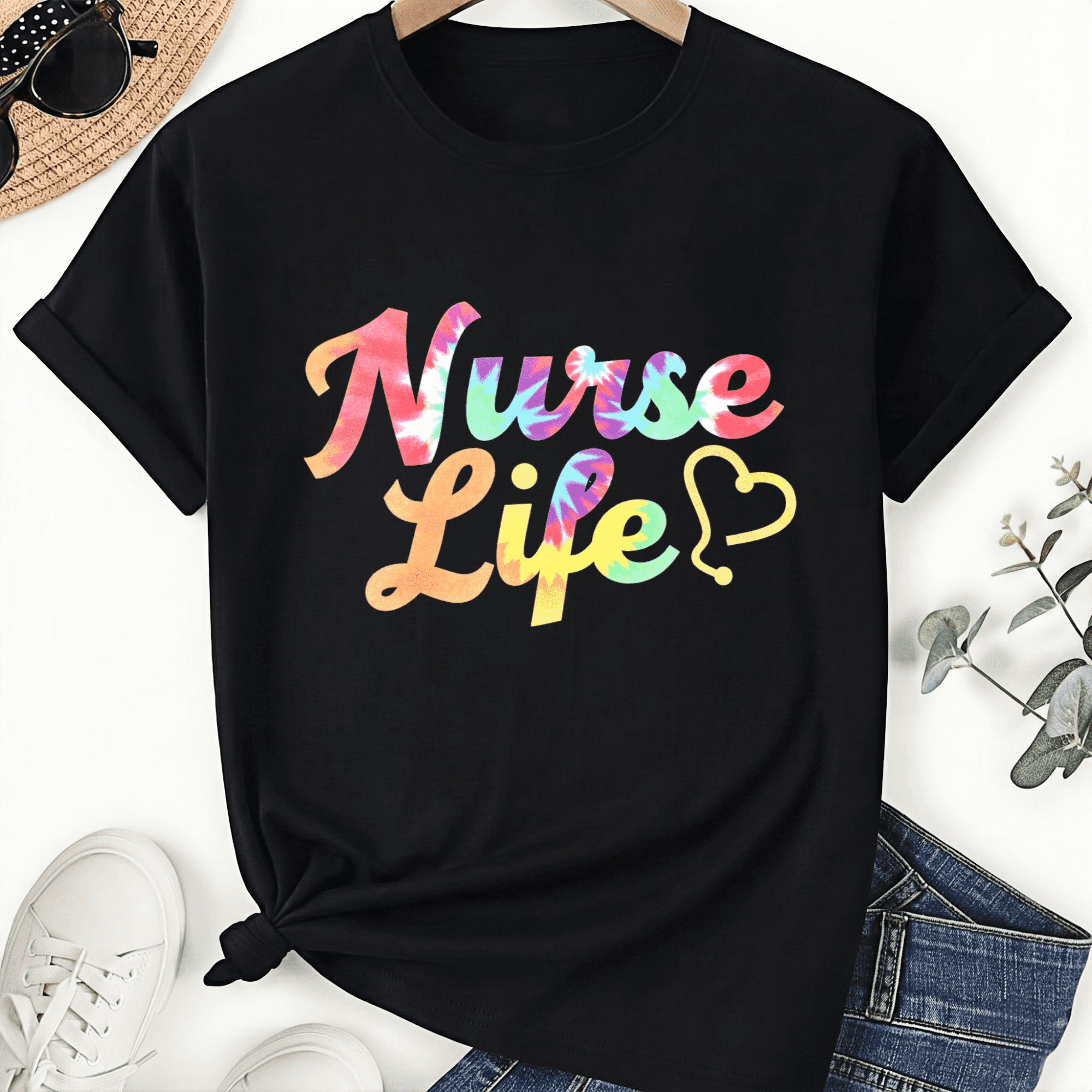 Blue Leopard Print Nurse Life Bow Unisex T-Shirt - Walmart.com