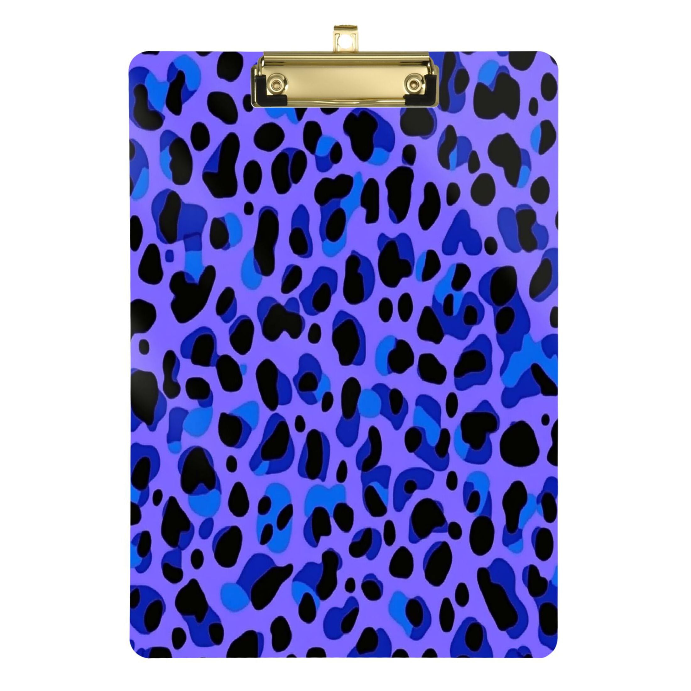 Blue Leopard Print Pattern Acrylic Clipboards A4 Standard Size ...