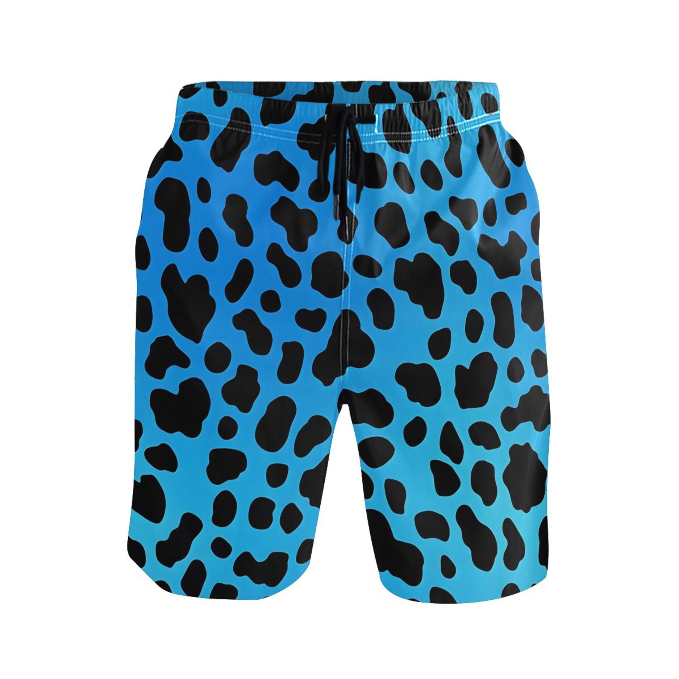 Blue Leopard Print Pattern Mens Swim Trunks Quick Dry Board Shorts ...