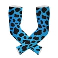 Blue Leopard Print Pattern UV Protection Cooling Arm Sleeves ...