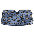 Blue Leopard Print with Gold Stars Windshield Sun Shade Automobile ...