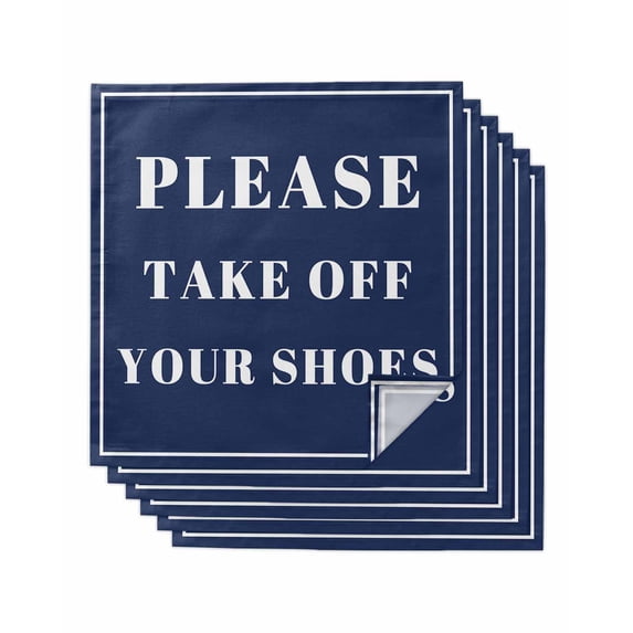 Blue Letter Cloth Napkins Set of 6 Reusable Dinner Napkins, Modern ...