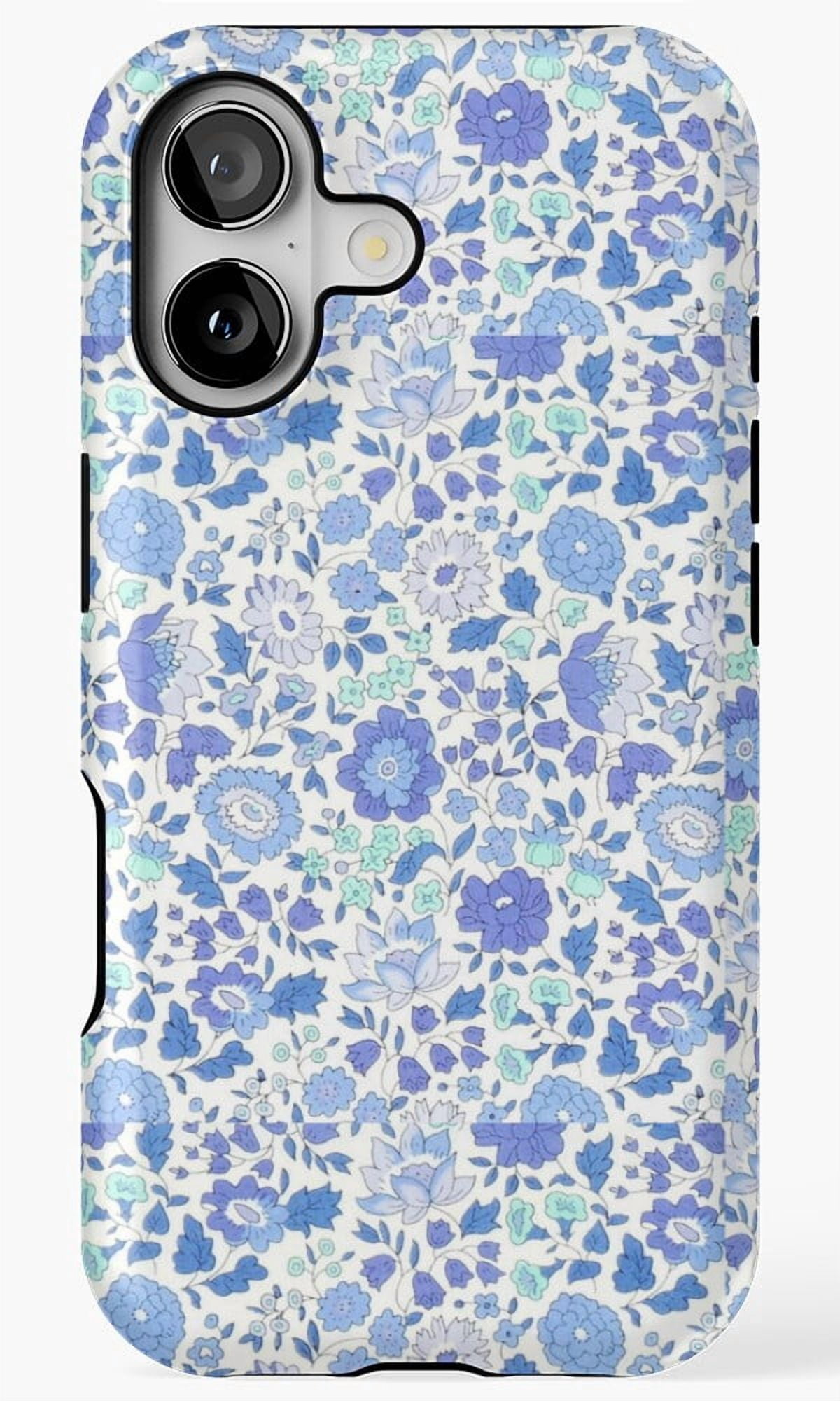 Blue Liberty Pattern Betsy Classic Floral Fabric Textile Phone Case for ...