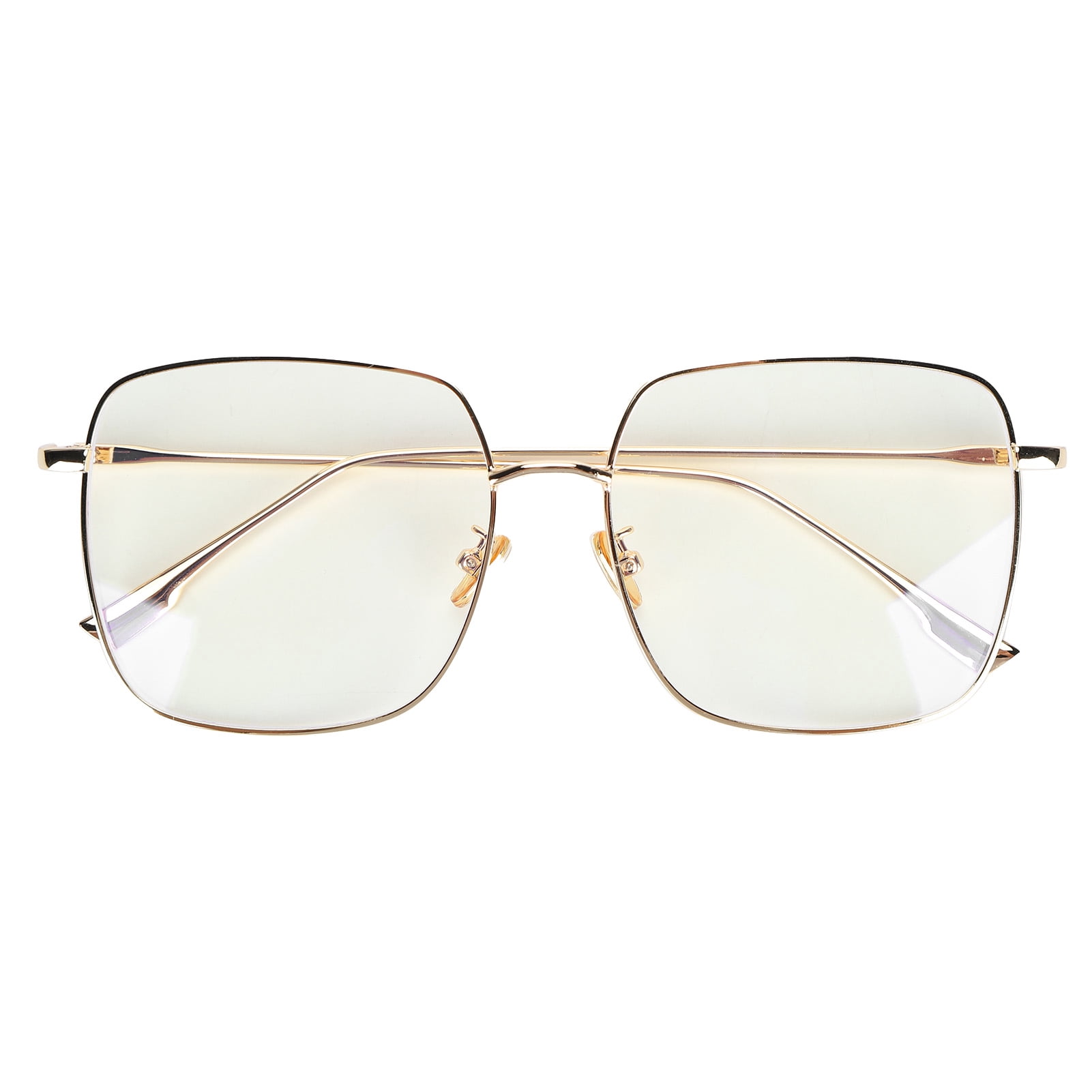 Blue Light Blocker Glasses Golden Metal Frame Eyeglasses Anti Eyestrain ...