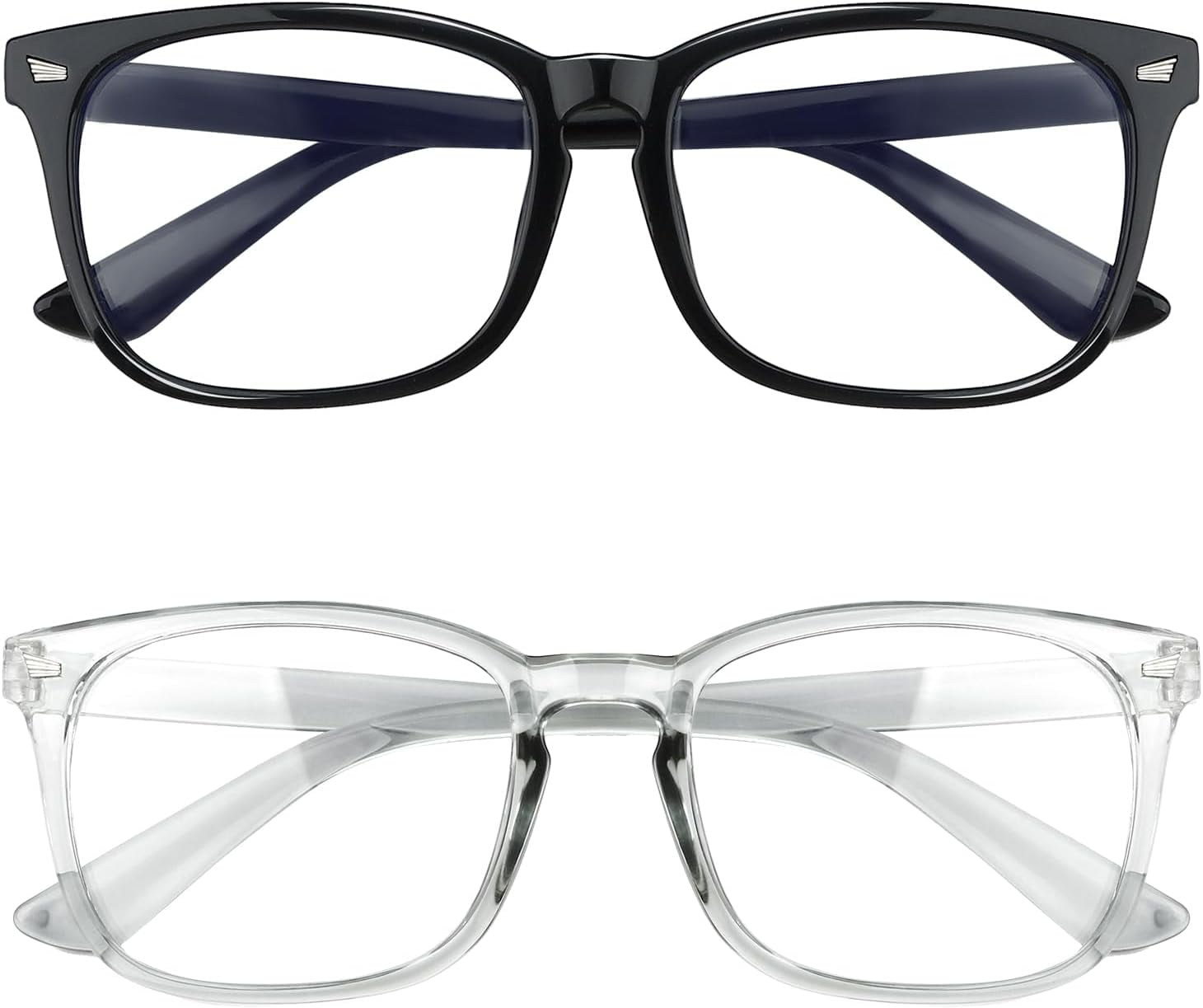 Blue Light Blocking Glasses, 2 Pack Blue Light Glasses Men, Blue Light ...