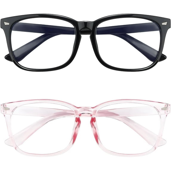 Blue Light Blocking Glasses, 2 Pack Blue Light Glasses Men, Blue Light ...