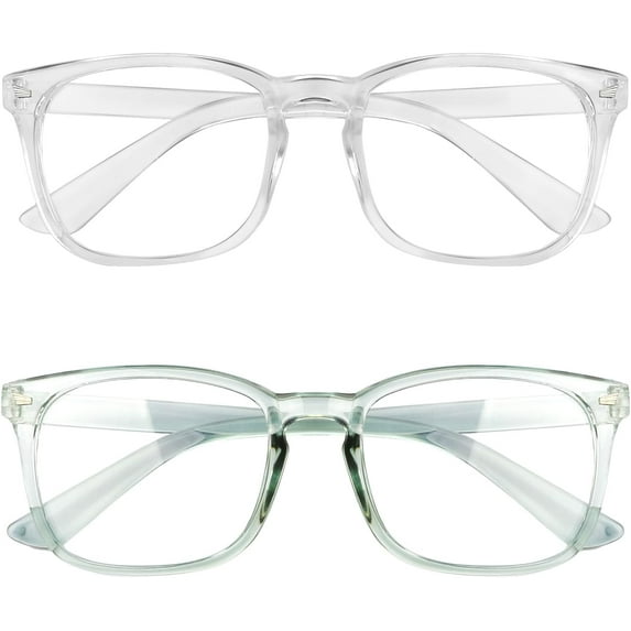 Blue Light Blocking Glasses, 2 Pack Blue Light Glasses Men, Blue Light ...