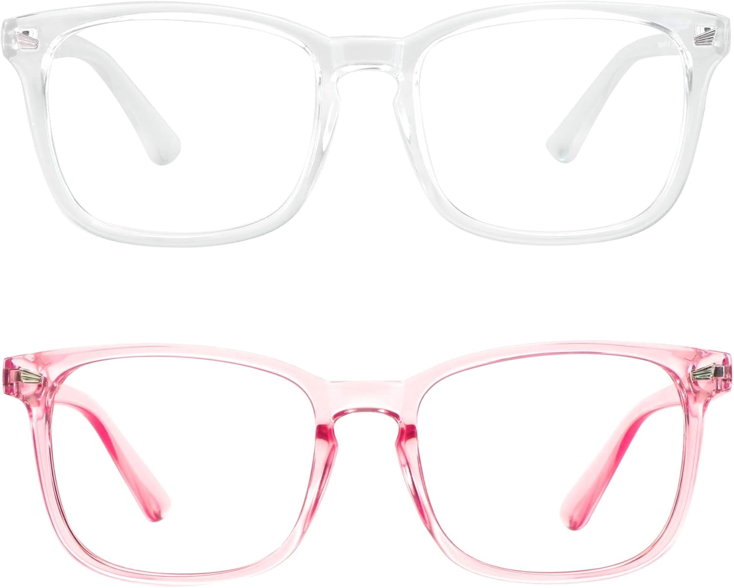 Blue Light Blocking Glasses, 2 Pairs With Spring Hinge, Computer ...