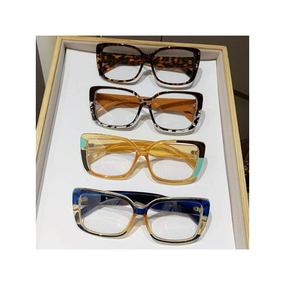 Blue Light Blocking Glasses 4 Pack for Women and Men, Large Frame ...