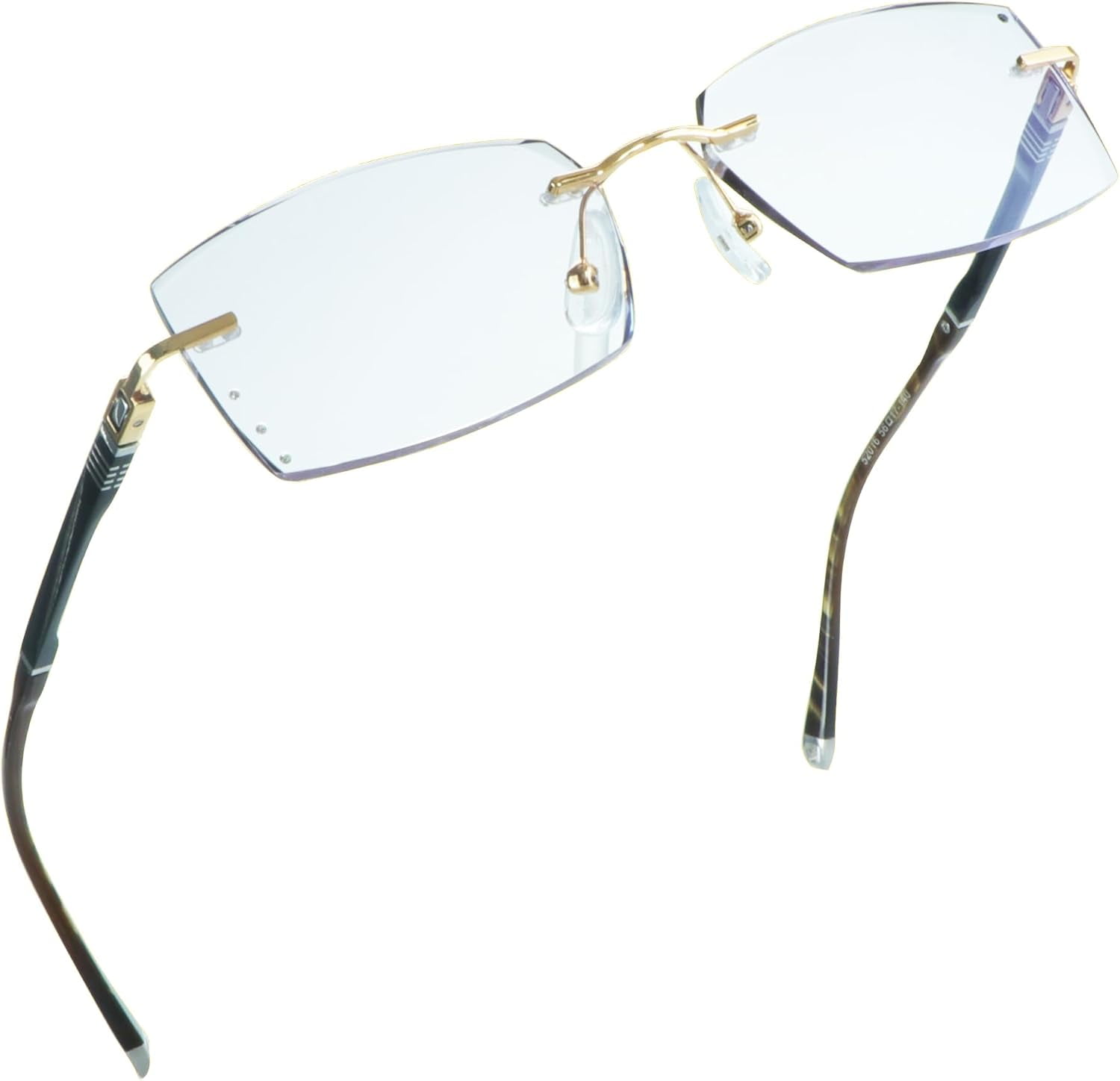 Blue Light Blocking Glasses, Computer Reading Glasses, Anti Blue Rays, Reduce Eyestrain, Rimless ...